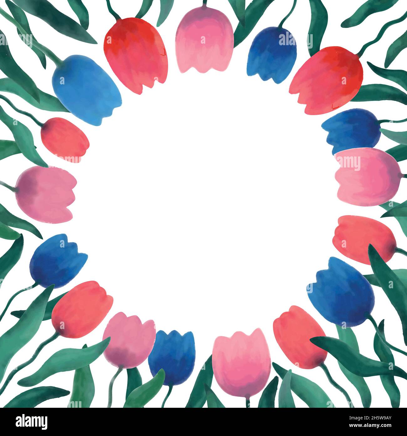 Round Shaped Flower Stock Vector Images - Alamy