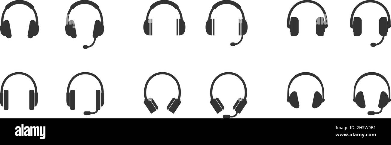 Earphone vector vectors hi-res stock photography and images - Alamy