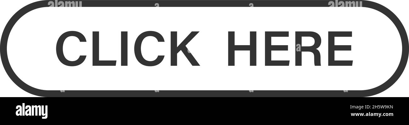 Click here icon. Web button isolated flat. Vector illustration Stock ...