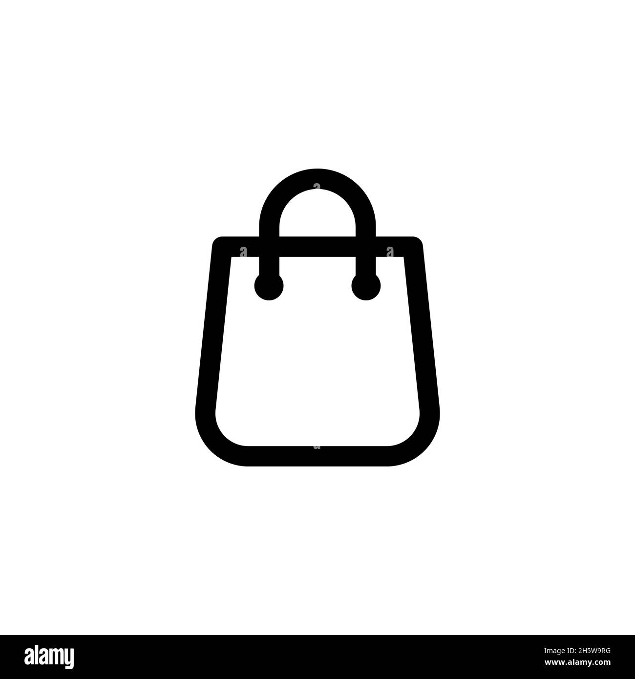 Bag black icon isolated. Gift shop, vector flat illustration Stock ...