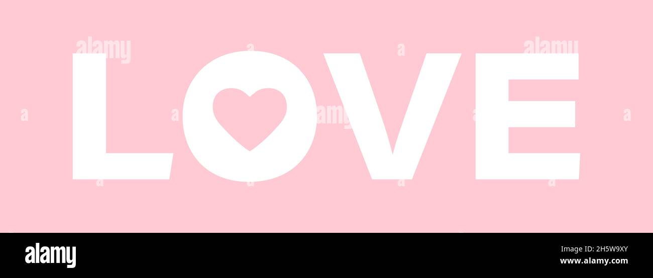 The Word Love In Cursive In Pink