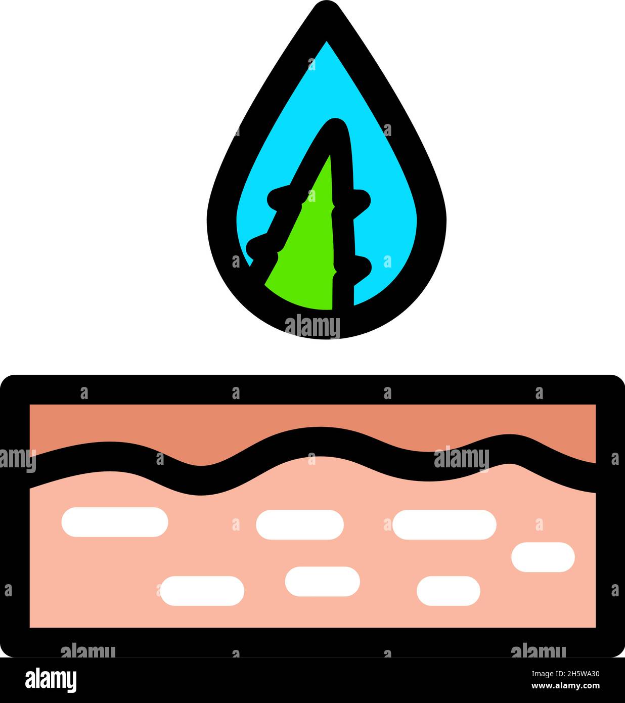 Agave aloe vera simple icon. Hydrating organic cosmetics. Cream, lotion ...