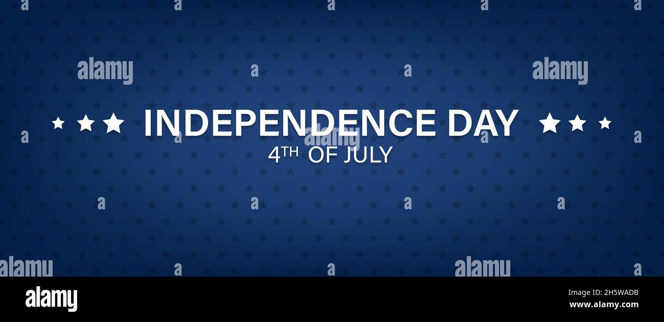 American Independence day banner. Blue star background. Happy 4th of ...