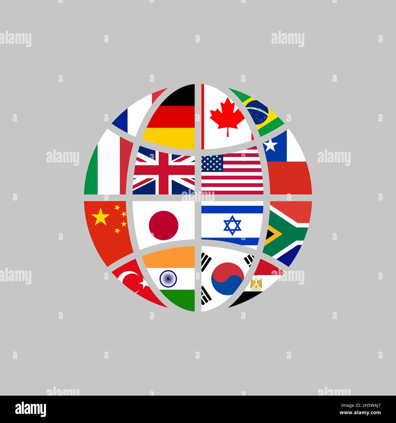 World flags vector hi-res stock photography and images - Alamy