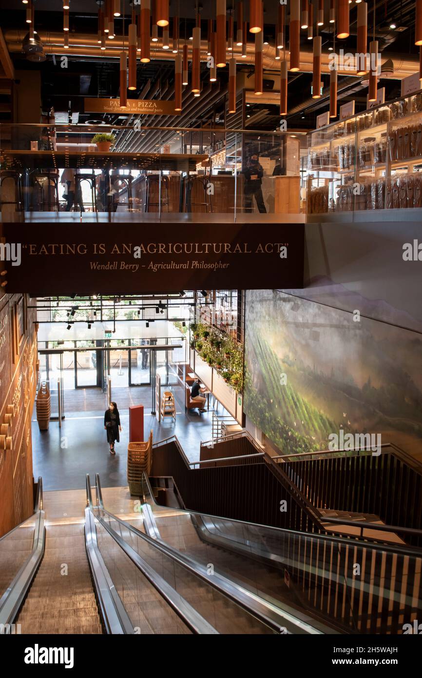 Eataly in London, an Italian food hall near Liverpool street station ...