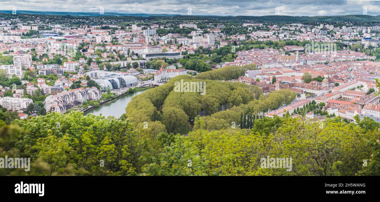 Besançon city center and its citadel prefecture of Doubs in France ...