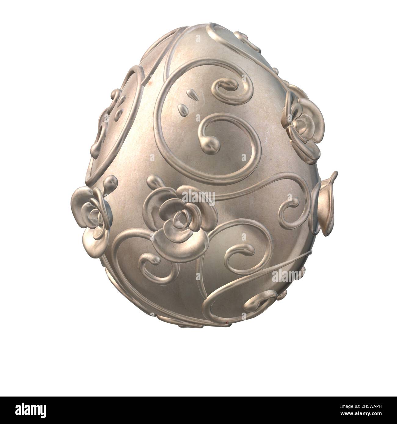 Shiny Metal Silver Easter Egg Stock Vector Image & Art - Alamy