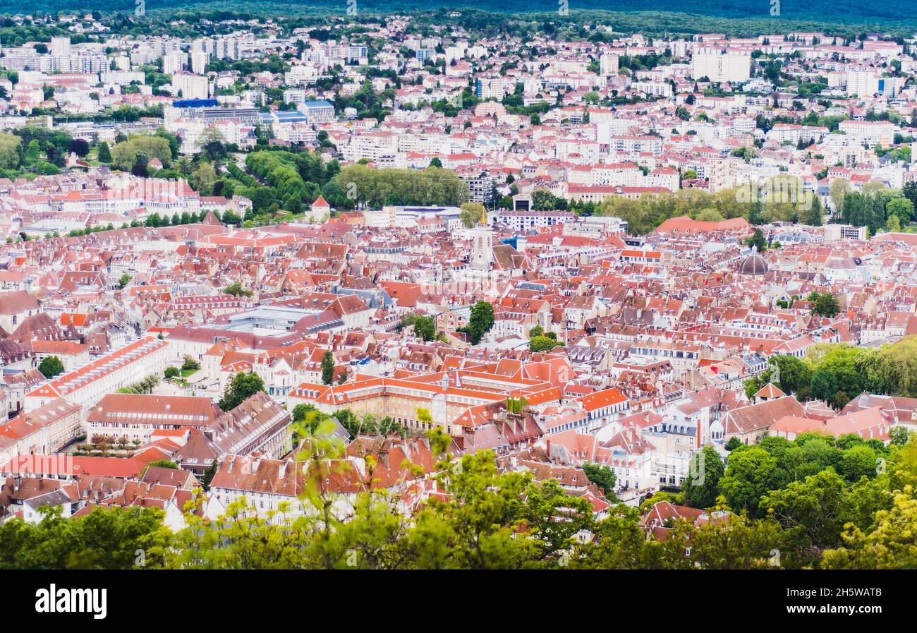 Besançon city center and its citadel prefecture of Doubs in France ...