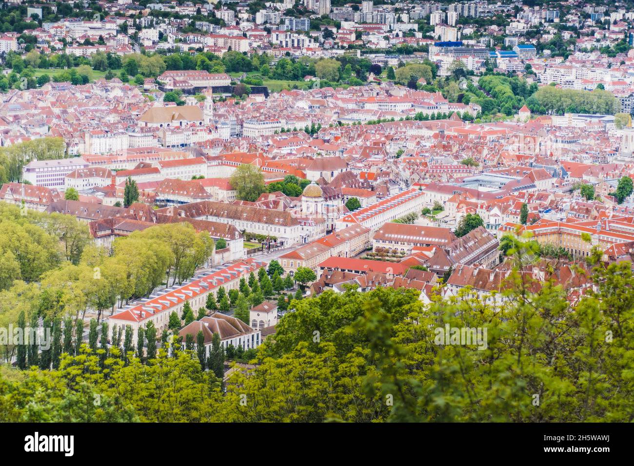 Besançon city center and its citadel prefecture of Doubs in France ...