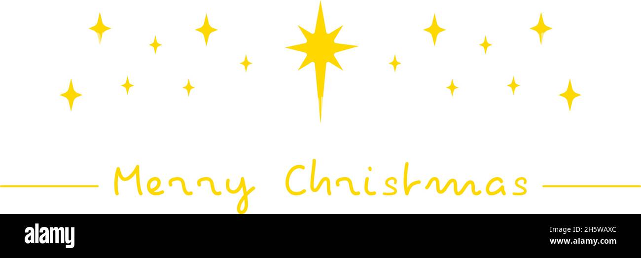 Christmas greetings banner. Christmas star icon. Vector flat ...