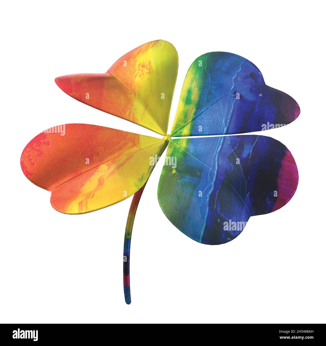 Four Leaf Clover in Rainbow Colors Stock Vector Image & Art - Alamy