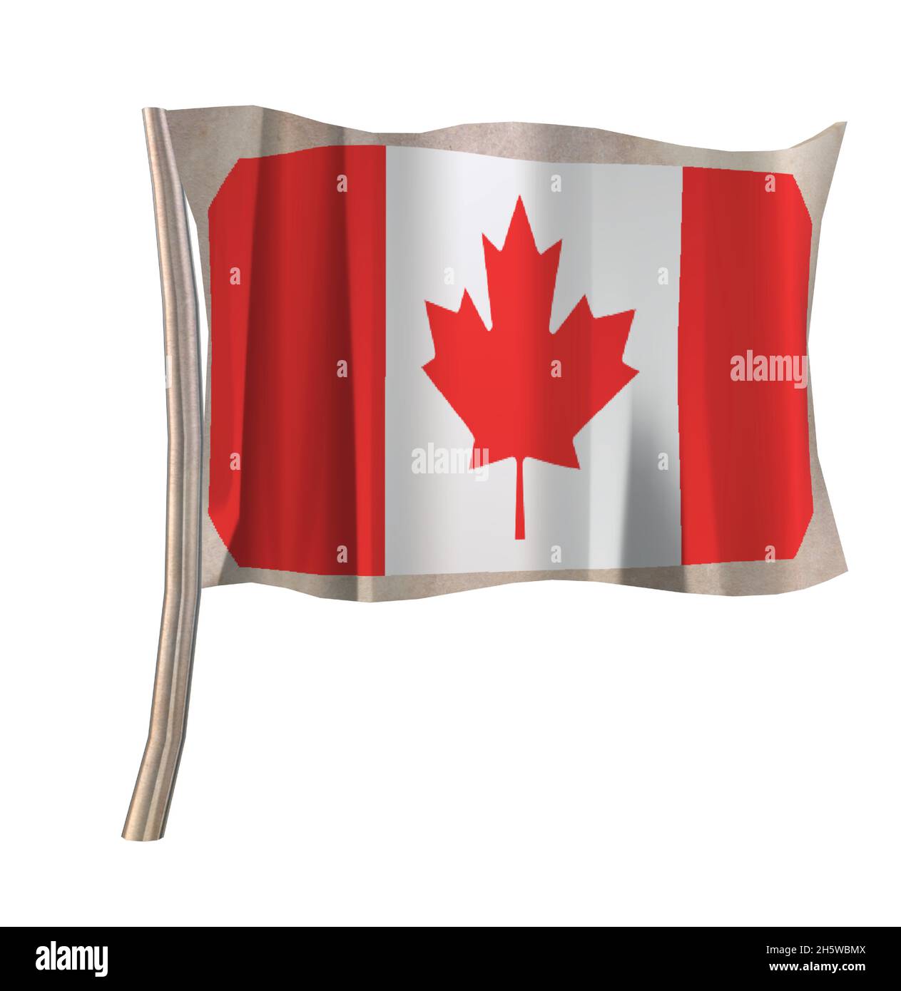 Canadian flag pole Stock Vector Images - Alamy