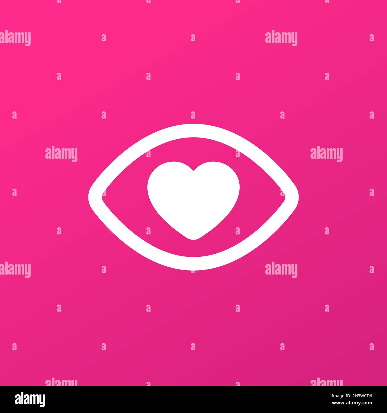 Eye with heart, vector logo icon Stock Vector Image & Art - Alamy
