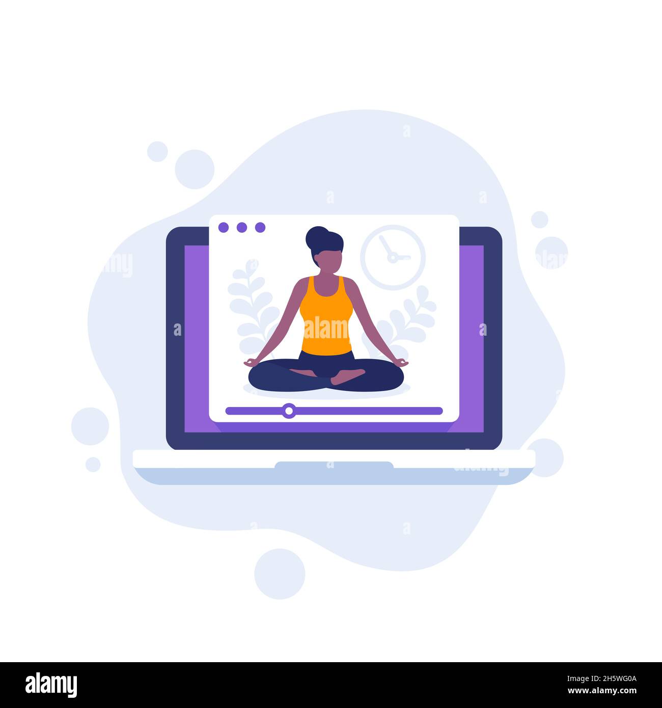 online yoga session, vector illustration Stock Vector Image & Art - Alamy
