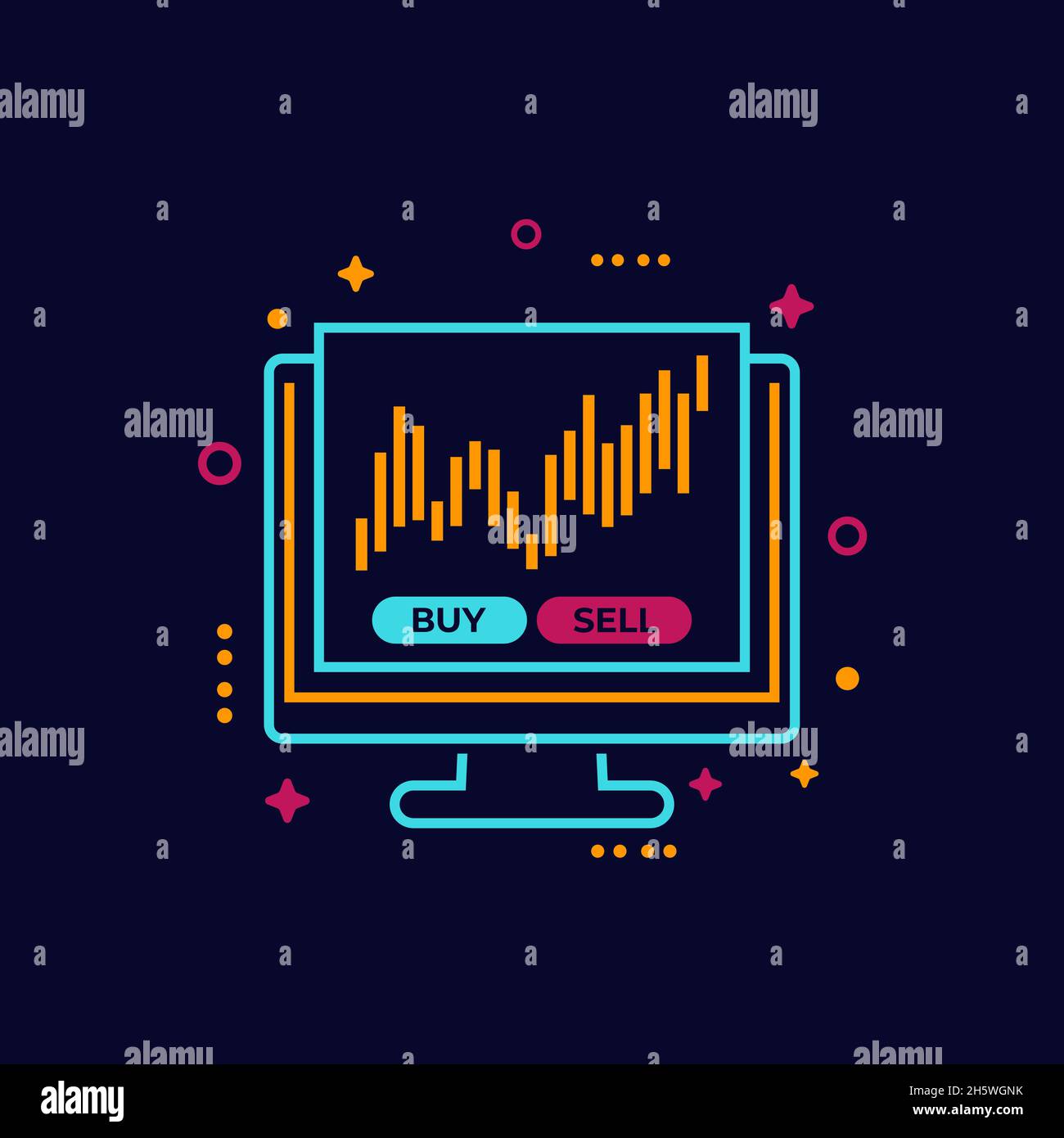 Etf trading icon chart hi-res stock photography and images - Alamy