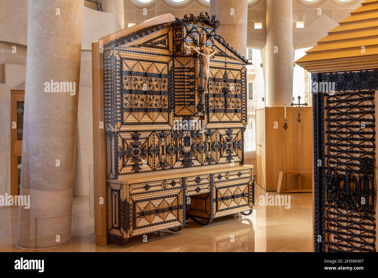 Barcelona, Spain - September 19, 2021: sacristy of "La Sagrada Familia ...