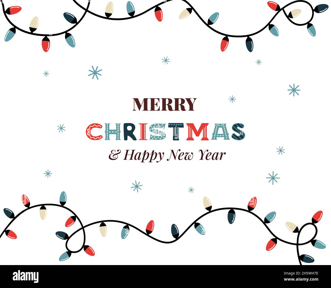 Christmas lights frame Stock Vector Images - Alamy