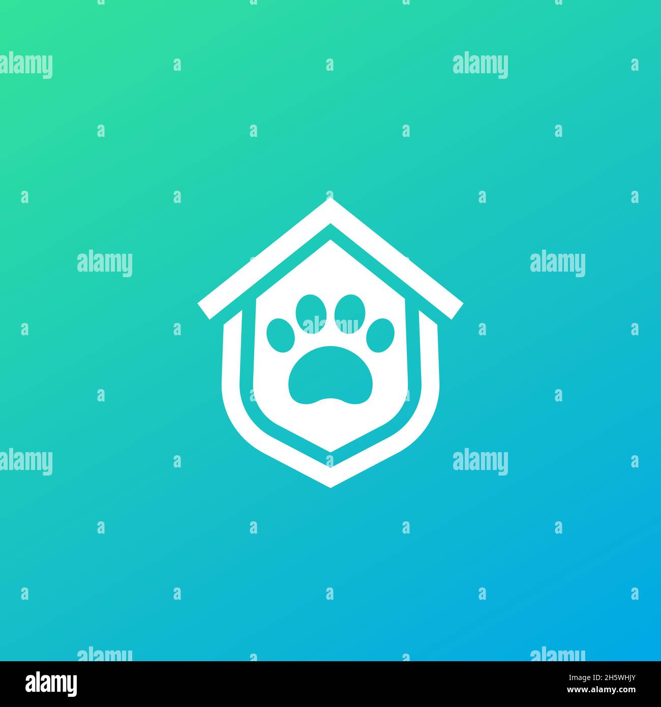 animal shelter logo, safe pet house vector Stock Vector Image & Art - Alamy
