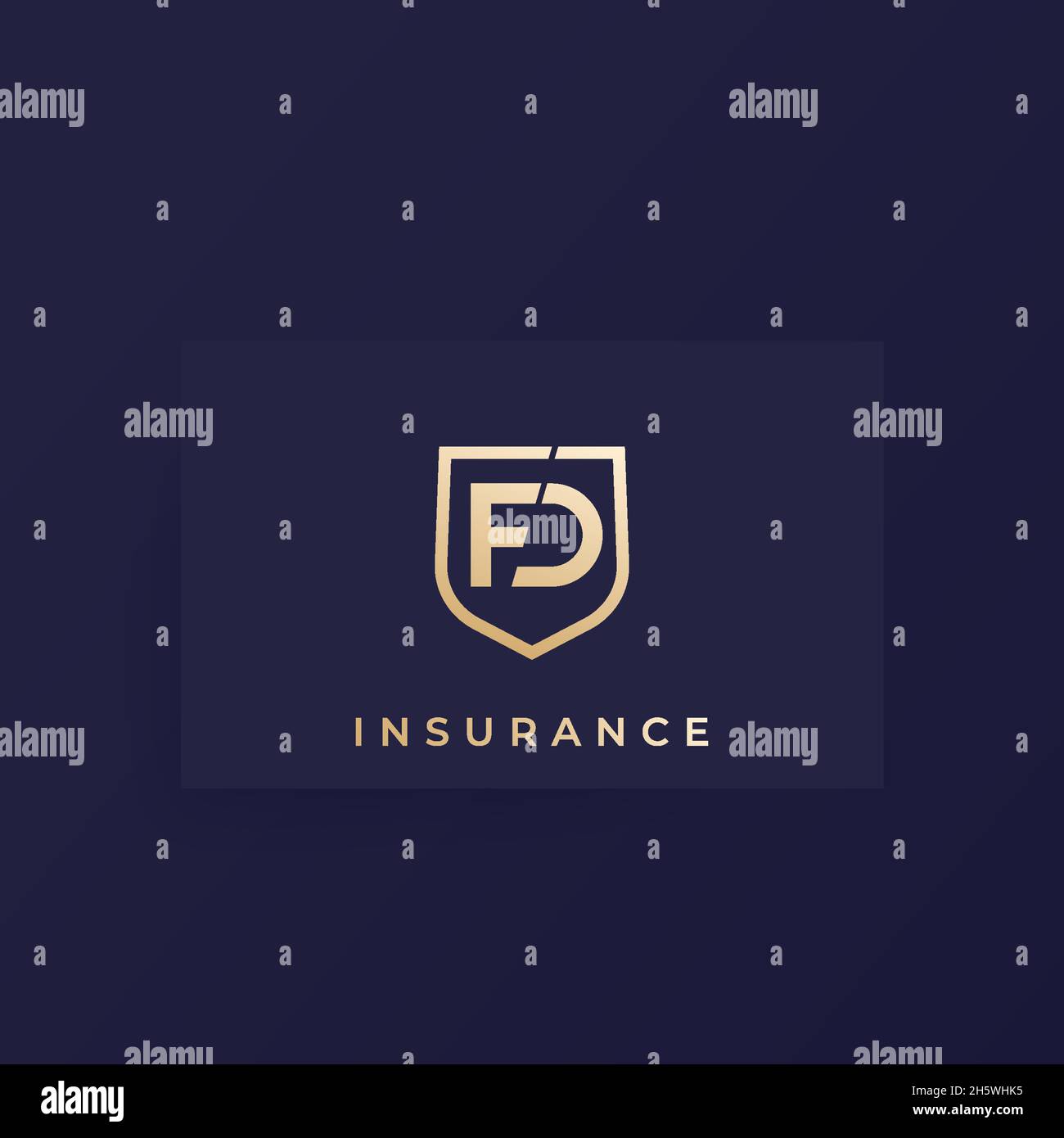 FD letters, logo design on a card Stock Vector Image & Art - Alamy