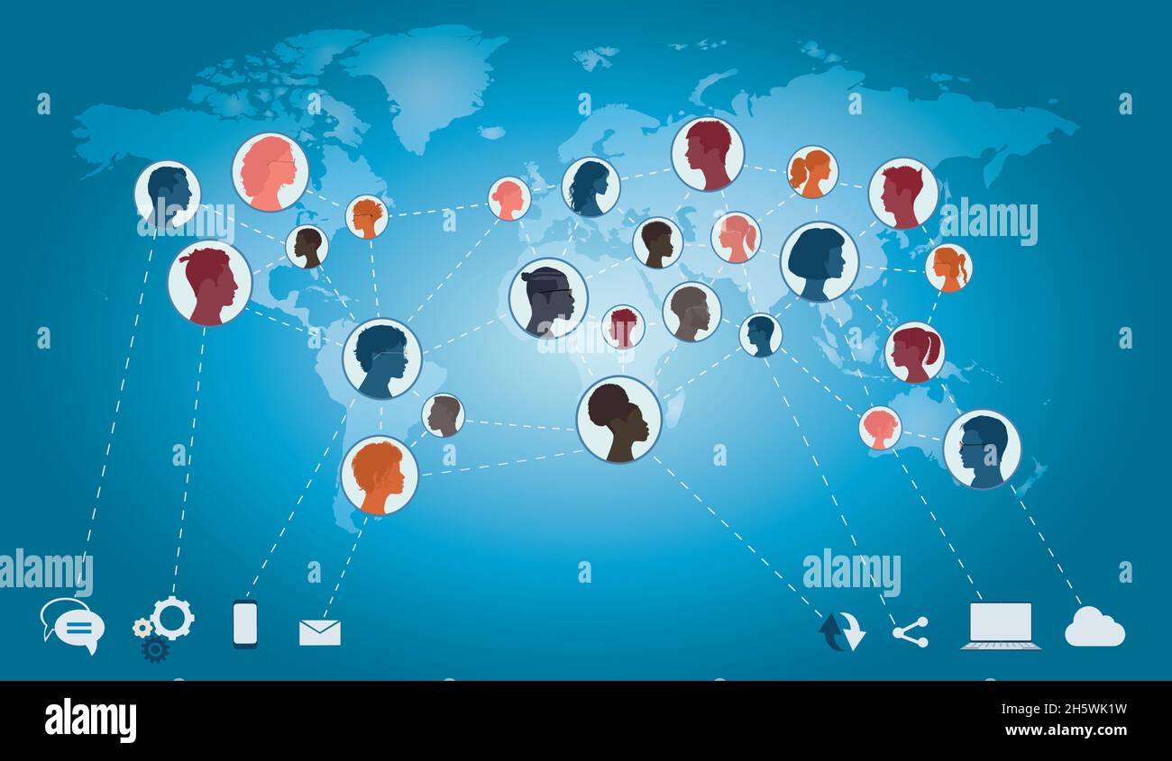 Connected people Stock Vector Images - Alamy