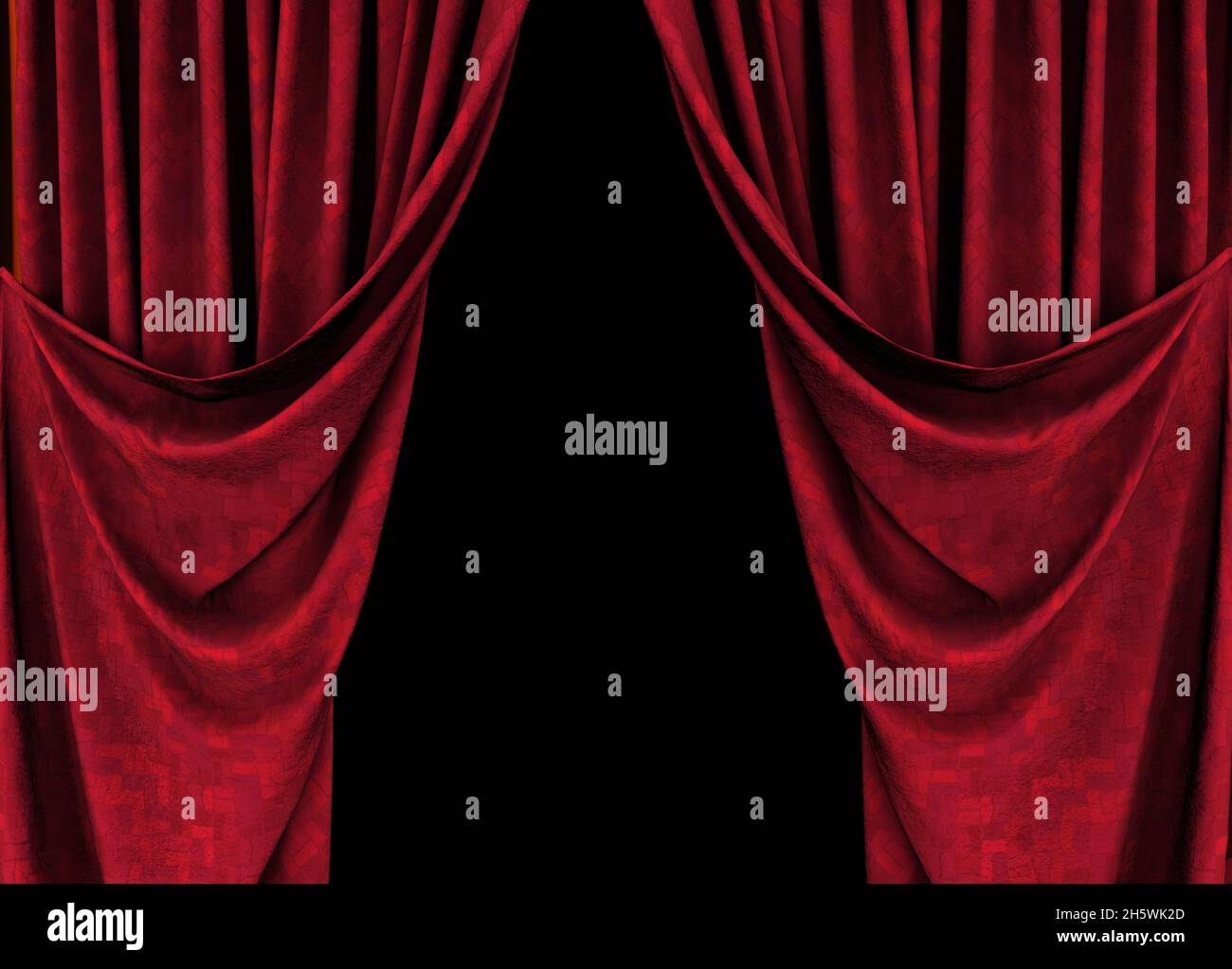 red curtain design Stock Photo - Alamy