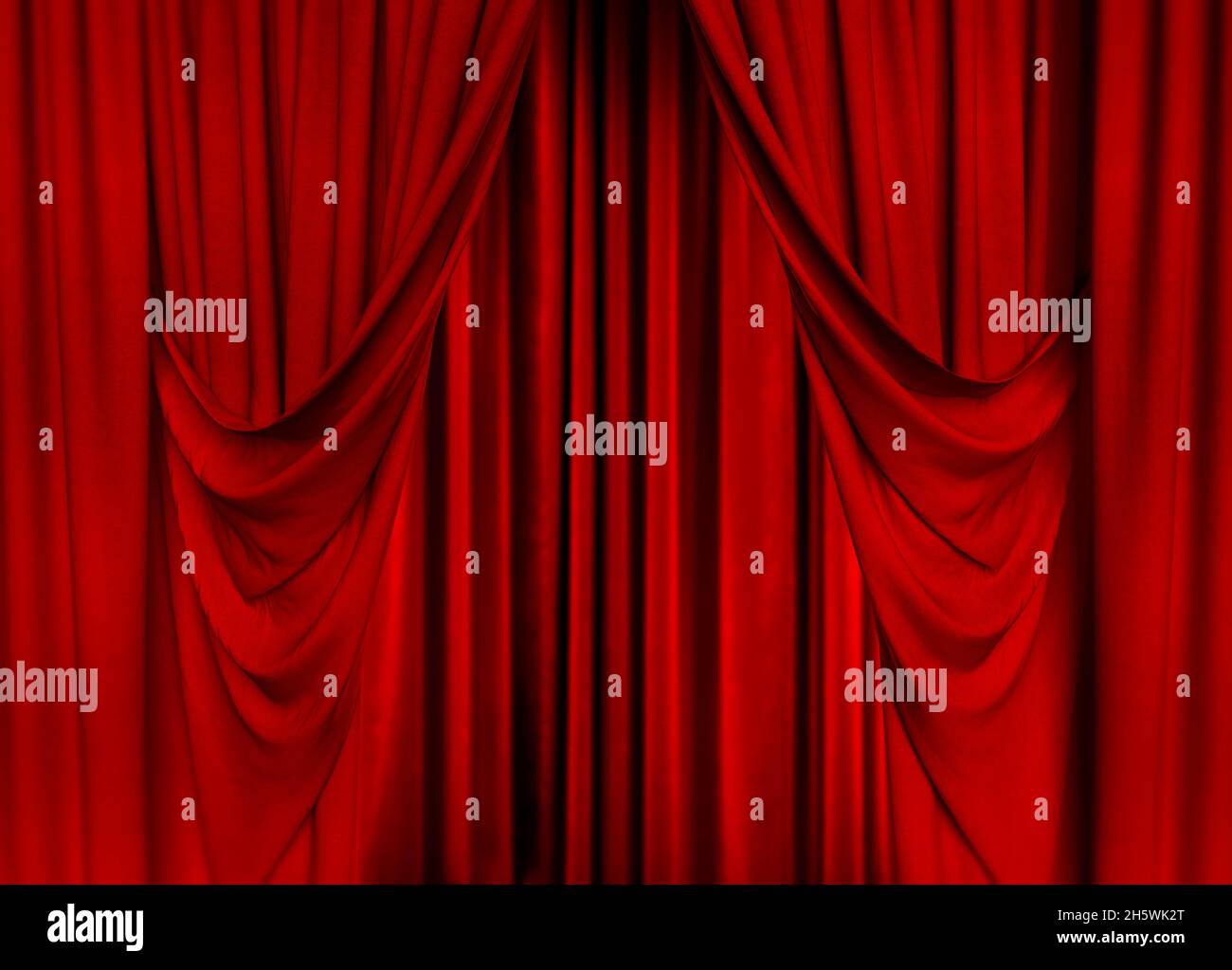 red curtain design Stock Photo - Alamy
