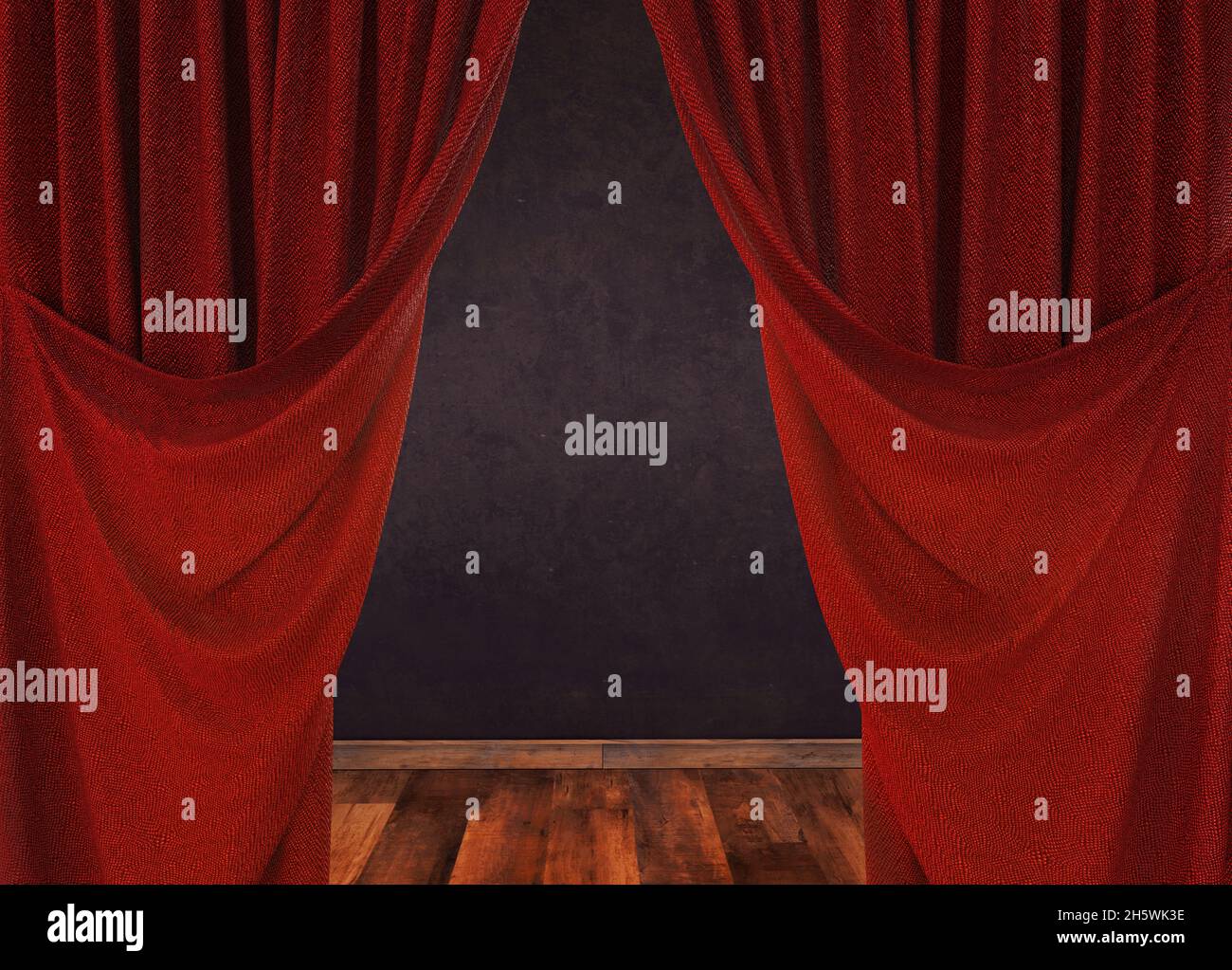 red curtain design Stock Photo - Alamy