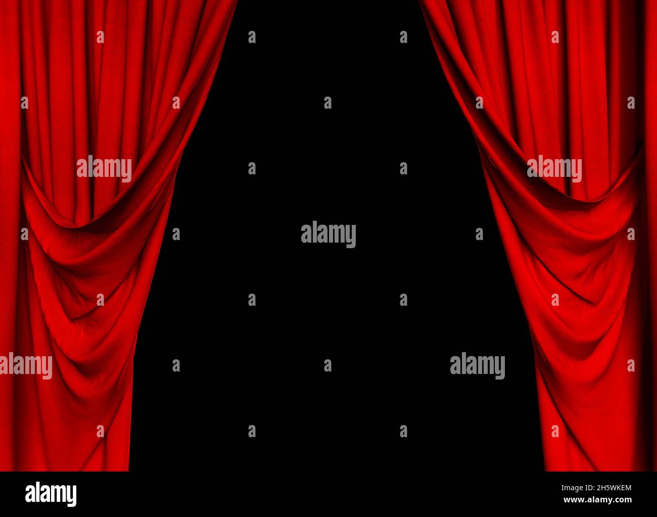 red curtain design Stock Photo - Alamy