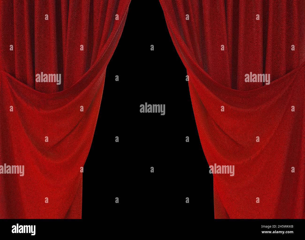 red curtain design Stock Photo - Alamy