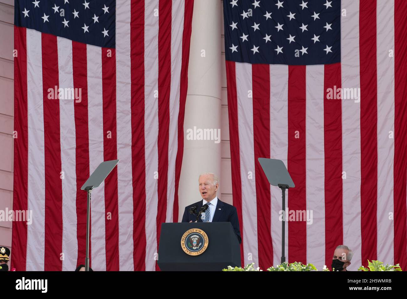 U.S. President Joe Biden speaks at the National Veterans Day Observance ...