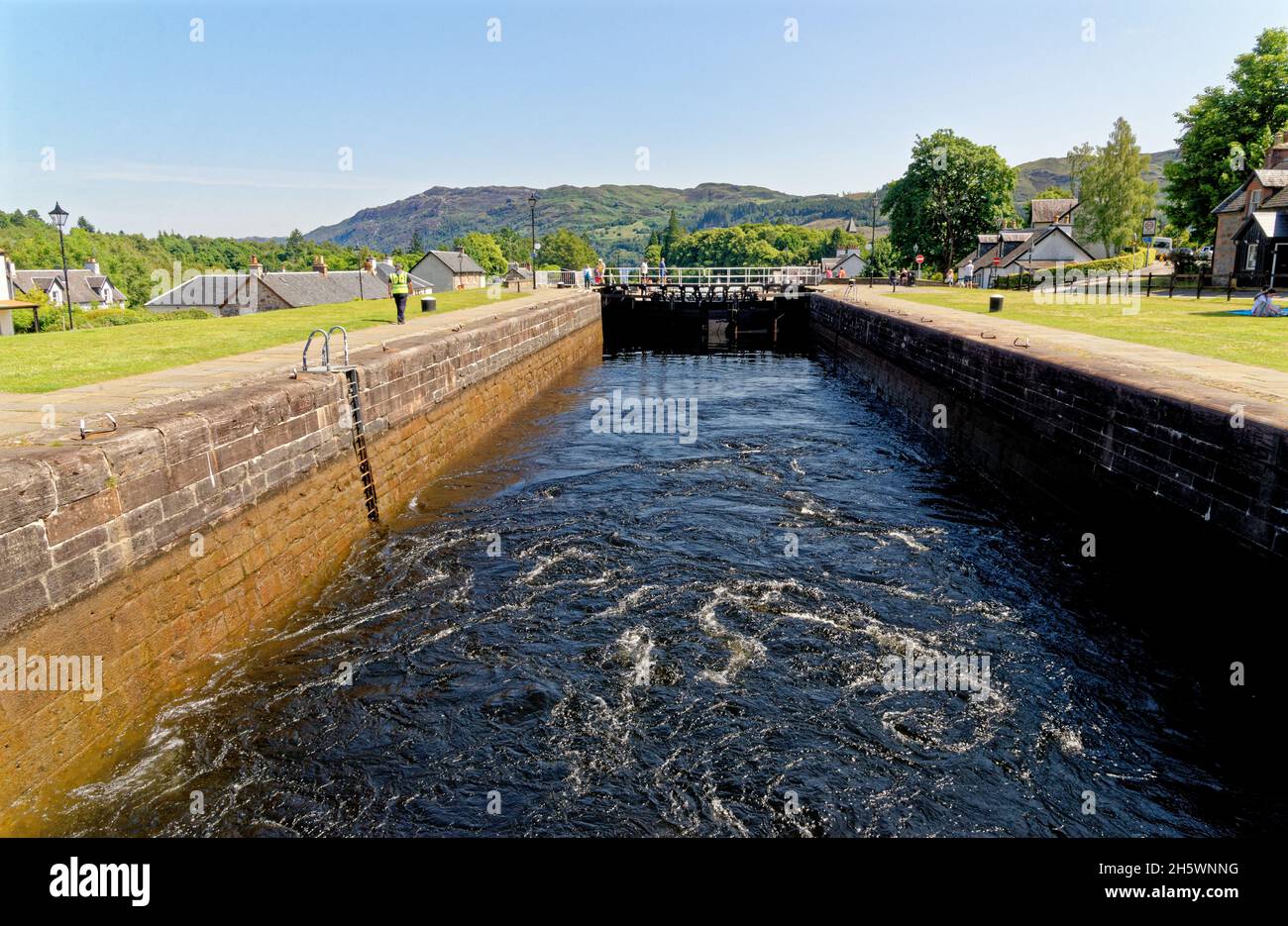 Locks on the Caledonian Canal, Fort Augustus, Highland region, Scotland ...