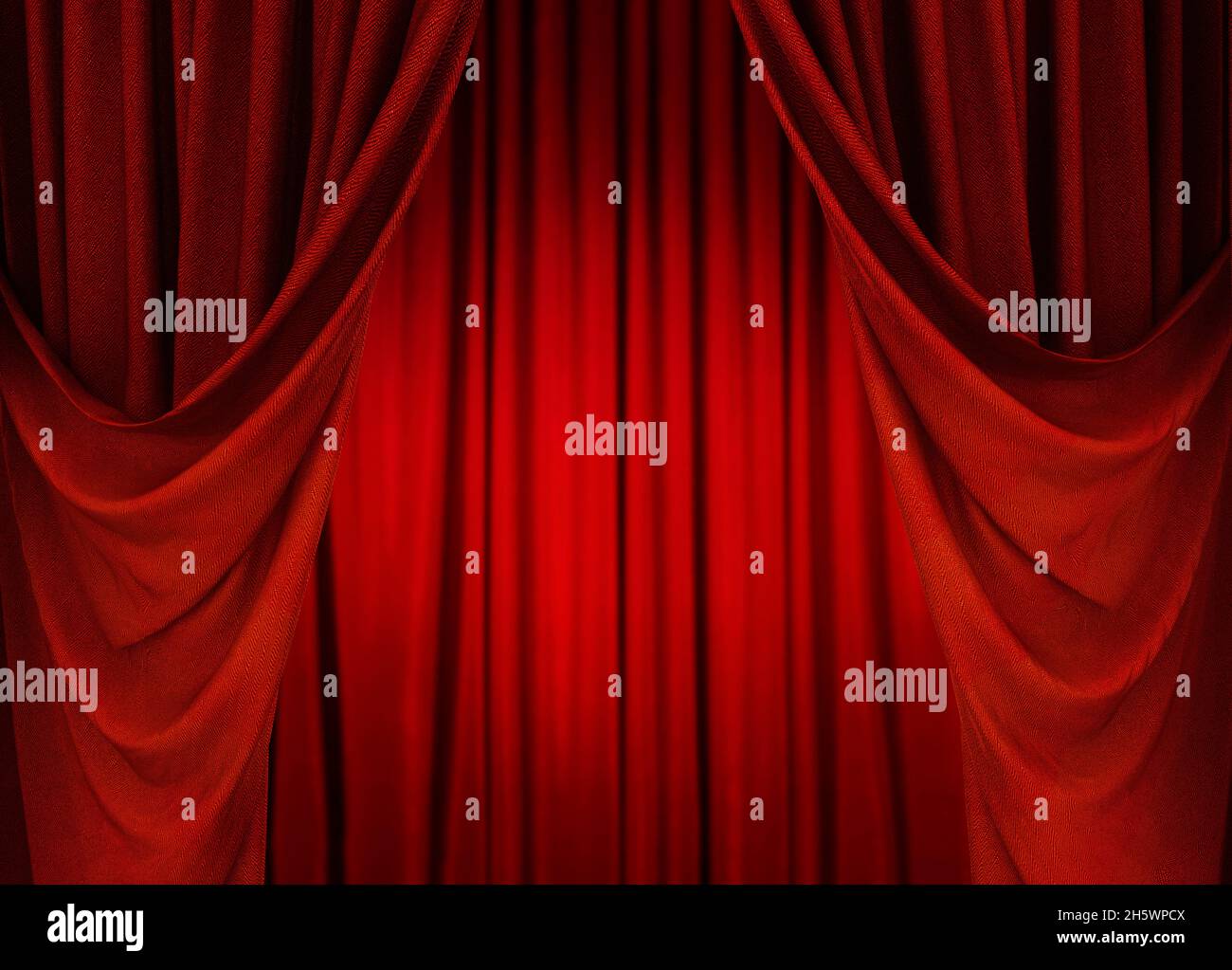 red curtain design Stock Photo - Alamy