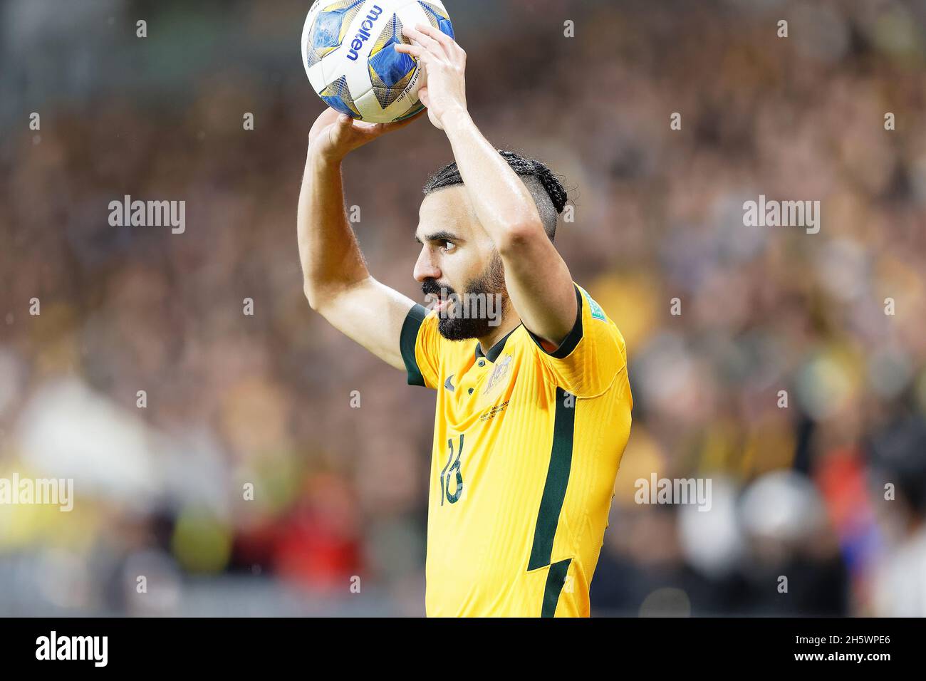 Sydney, Australia. 11th Nov, 2021. AZIZ BEHICH of Australia prepares to ...