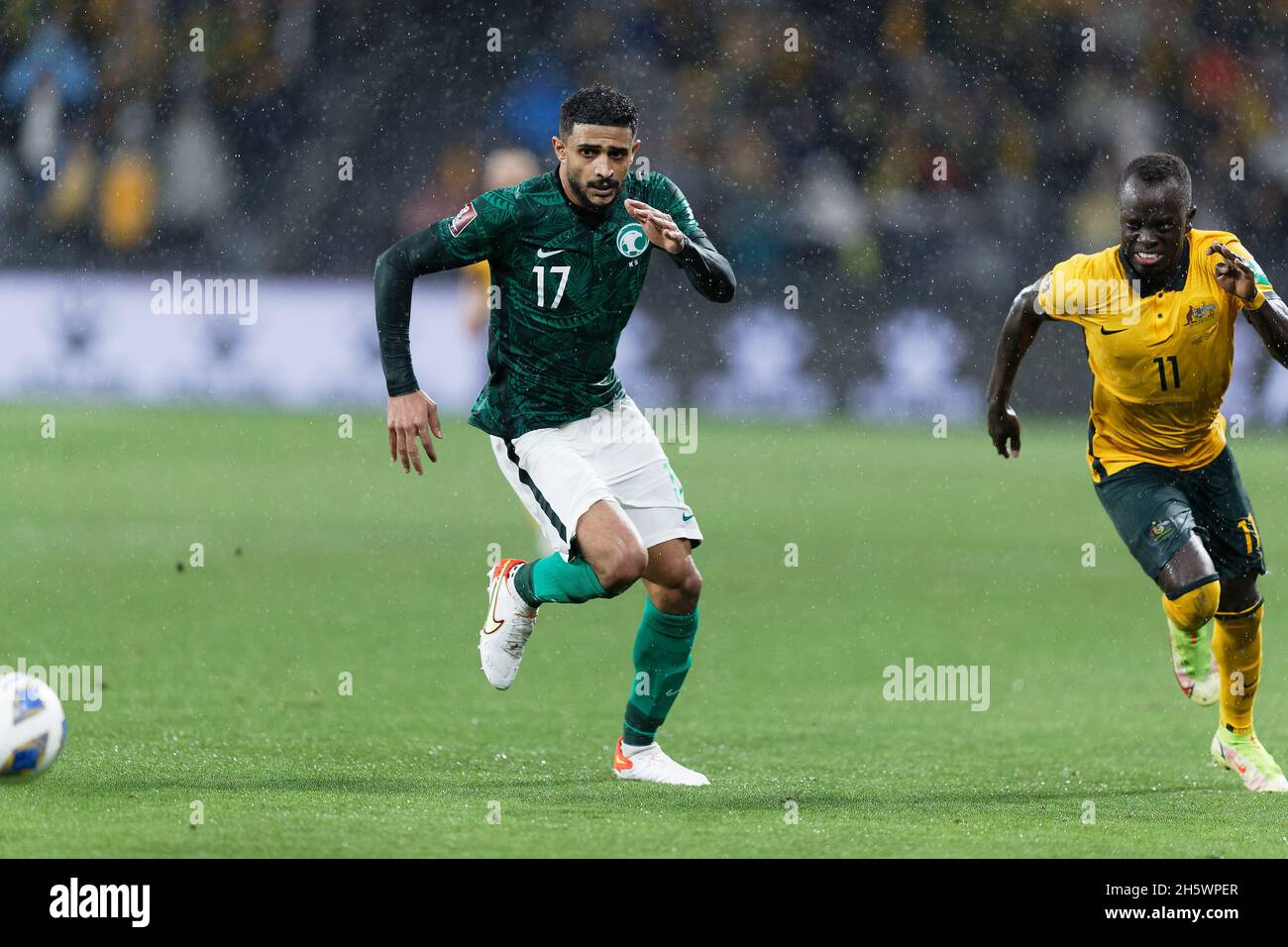 Sydney, Australia. 11th Nov, 2021. ABDULELAH ALAMRI of Saudi Arabia is ...