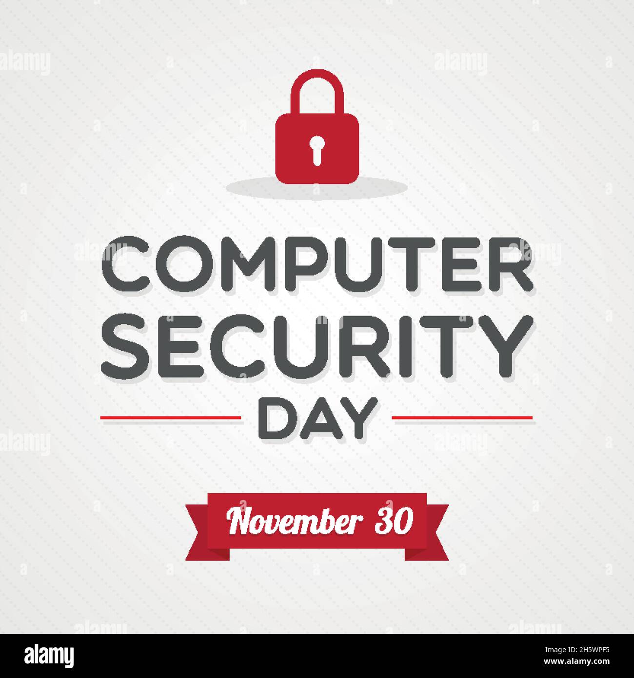 Computer Security Day. November 30. Vector illustration, flat design ...