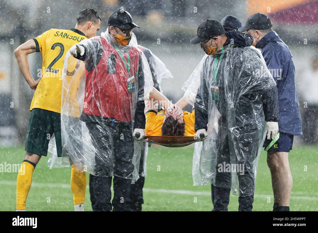 Sydney, Australia. 11th Nov, 2021. HARRY SOUTTAR is taken away on a ...