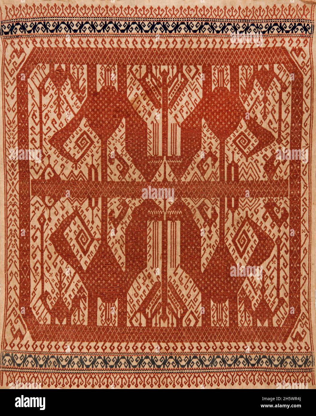 Detail of textile, C19th, Lampung, Sumatra. Tampan were used for rites ...