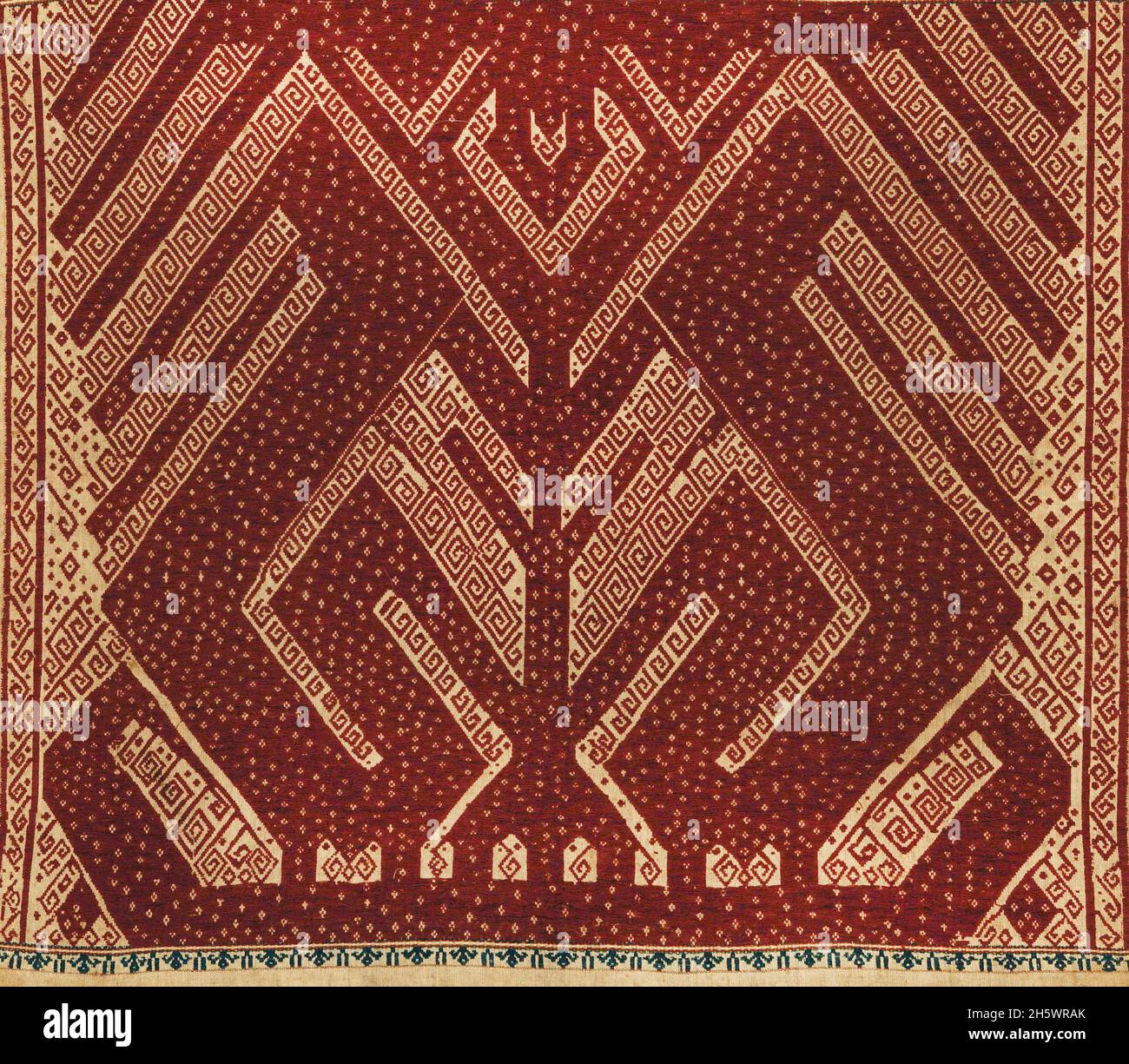 Detail of textile, C19th, Lampung, Sumatra. Tampan were used for rites ...