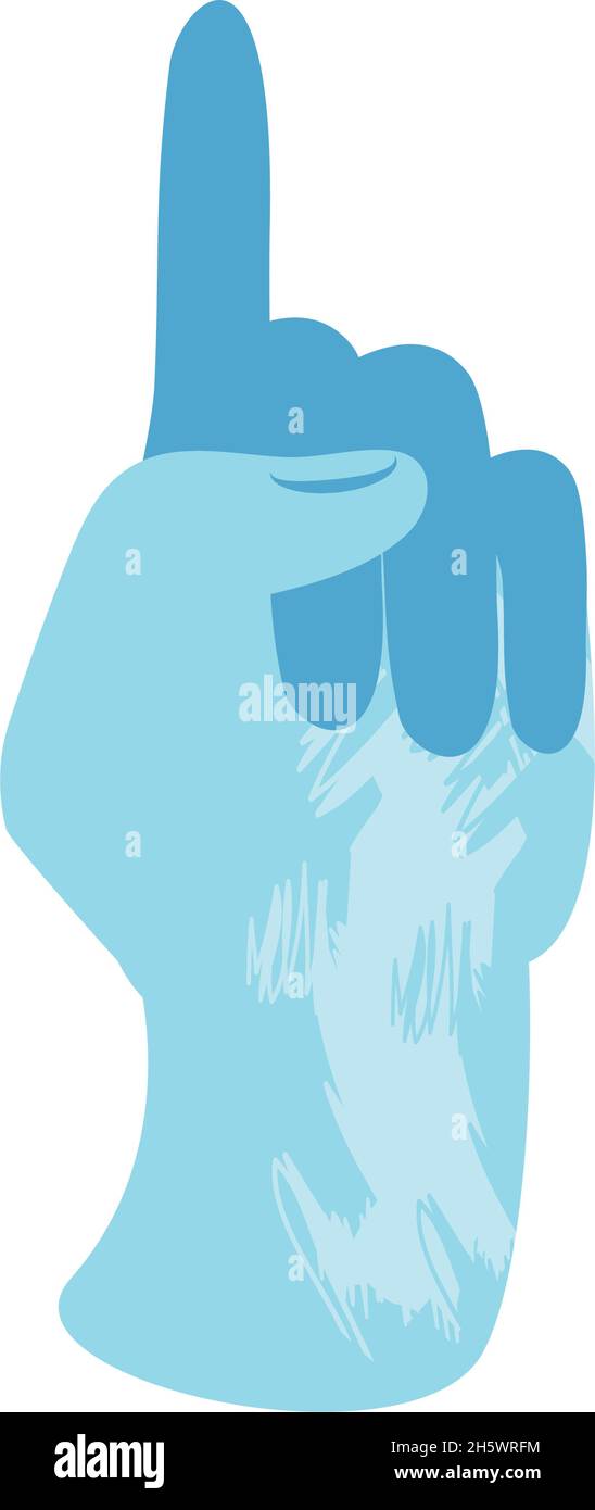 raised hand and index finger Stock Vector Image & Art - Alamy