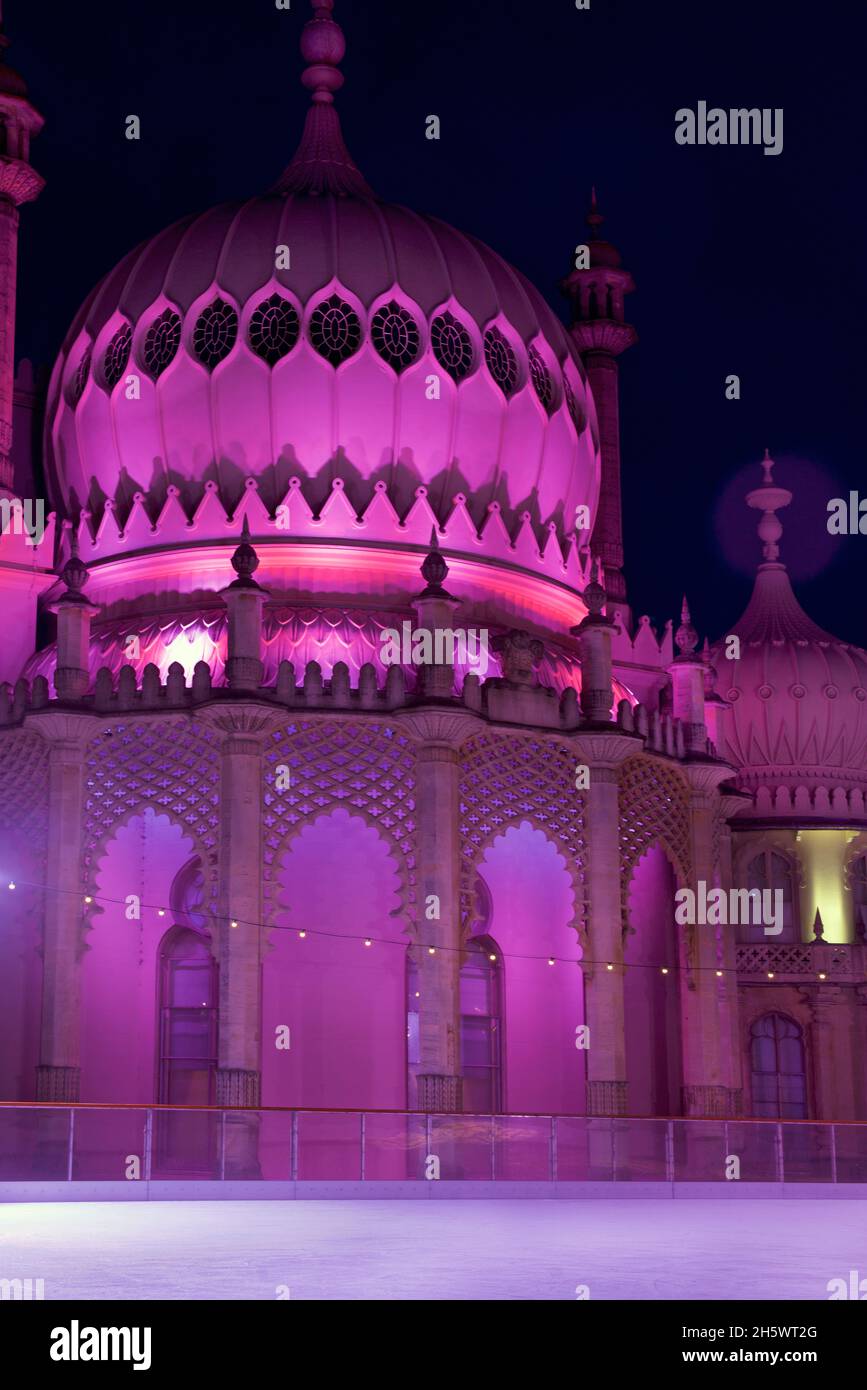 Pavilion Kaleidescope. The Royal Pavilion, Brighton, lit up with ...