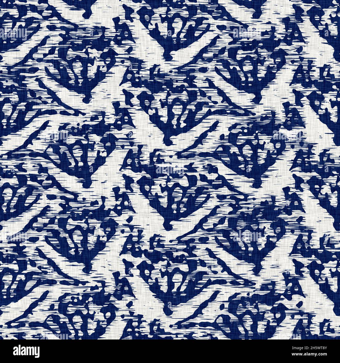 Indigo dyed fabric flower pattern texture. Seamless textile fashion ...