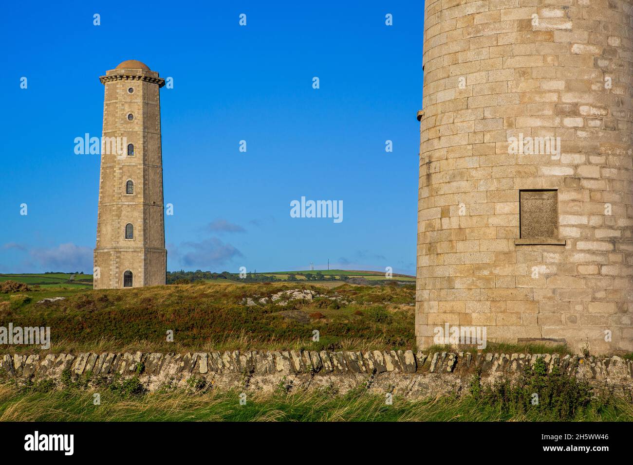 Old Wicklow Head Lighthouses, County Wicklow, Ireland Stock Photo - Alamy