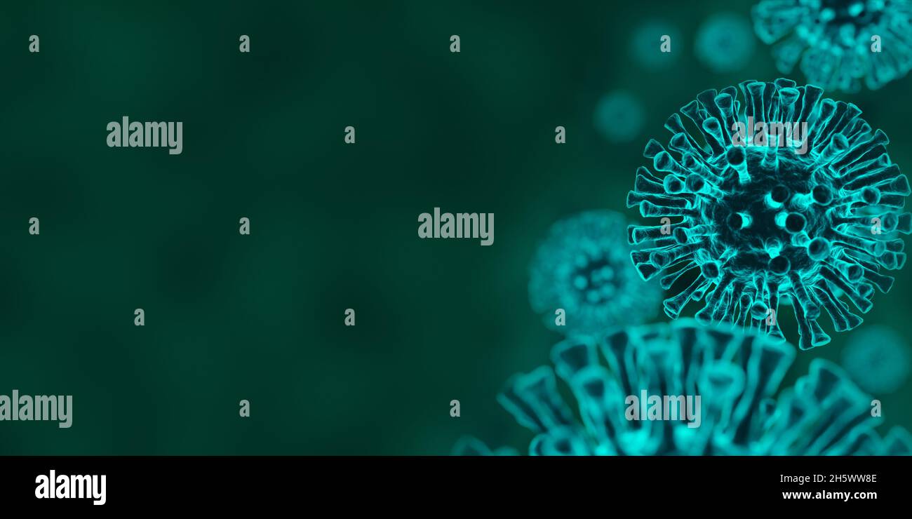 Blank background with virus coronavirus covid 19. Medicine concept. 3d ...