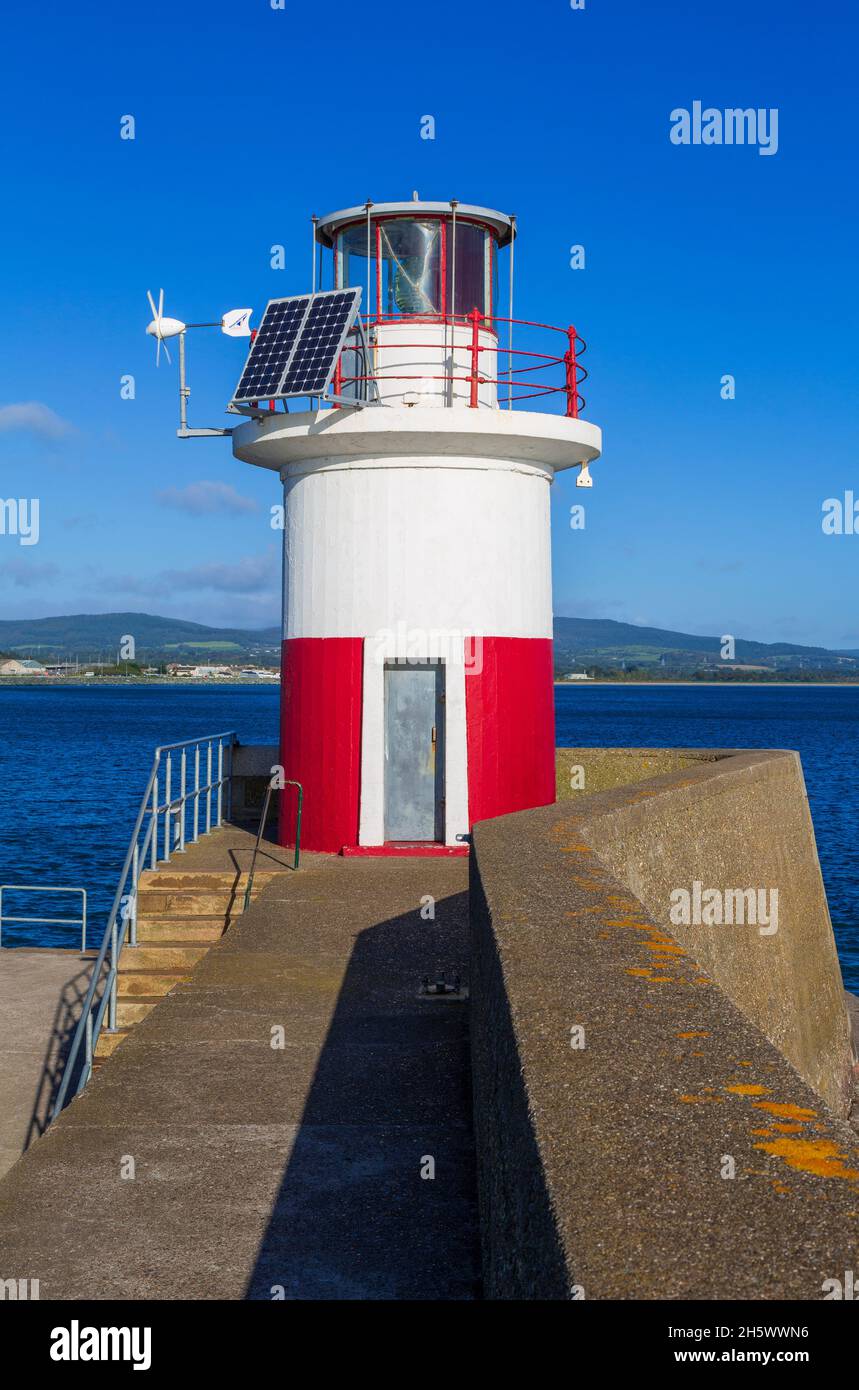 East Pier Lighthouse, Wicklow Port, County Wicklow, Ireland Stock Photo ...