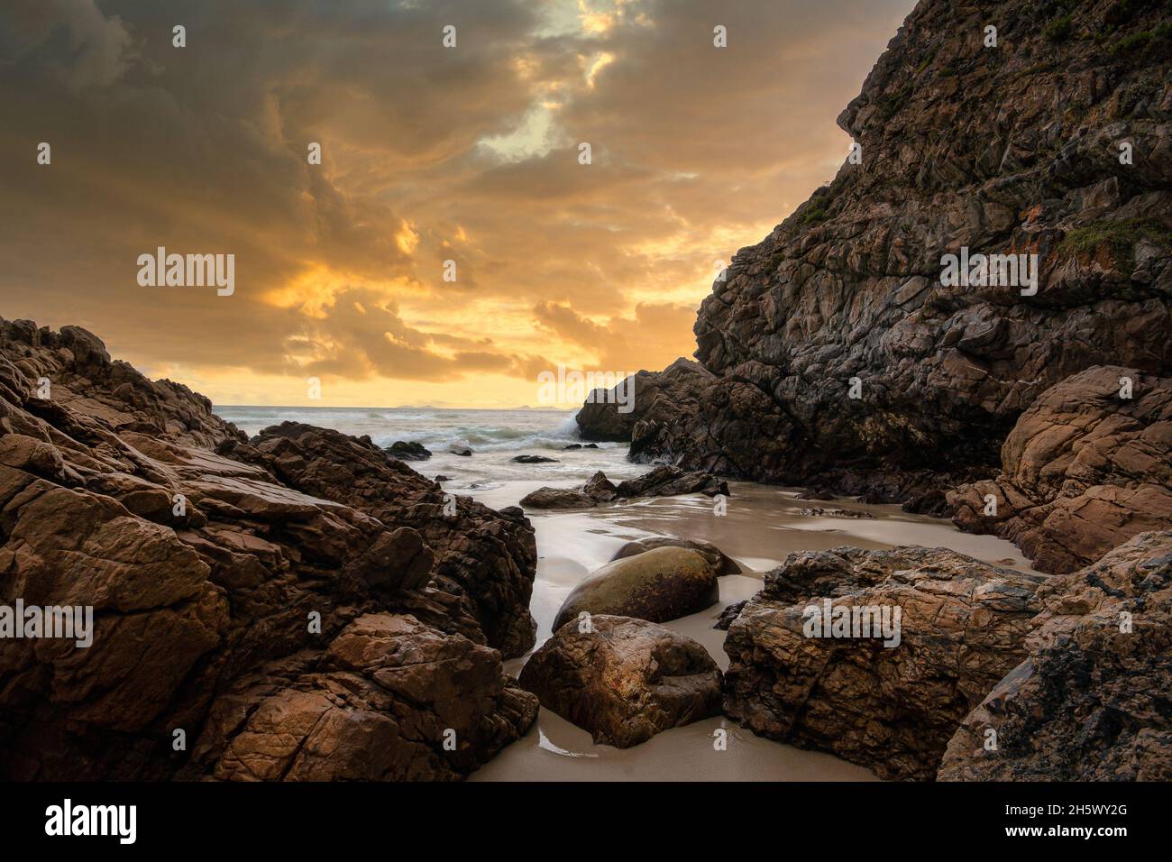 South Africa - Sea, Rocks and Clouds - Seascape at Dapat-se-Gat - part ...