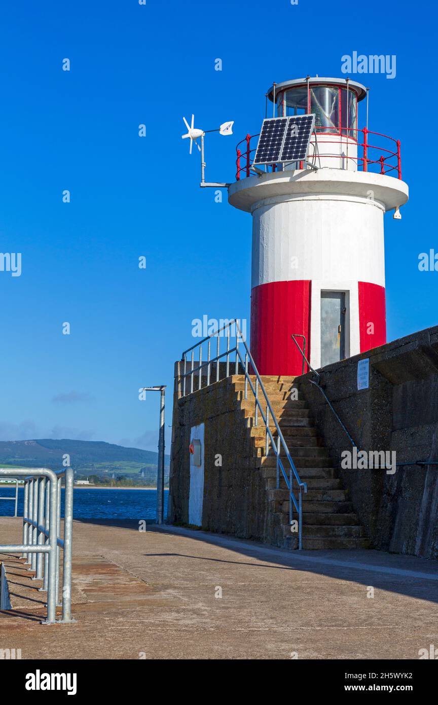 East Pier Lighthouse, Wicklow Port, County Wicklow, Ireland Stock Photo ...