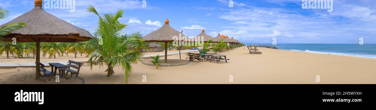 Tropical beach Ghana West Africa Stock Photo - Alamy