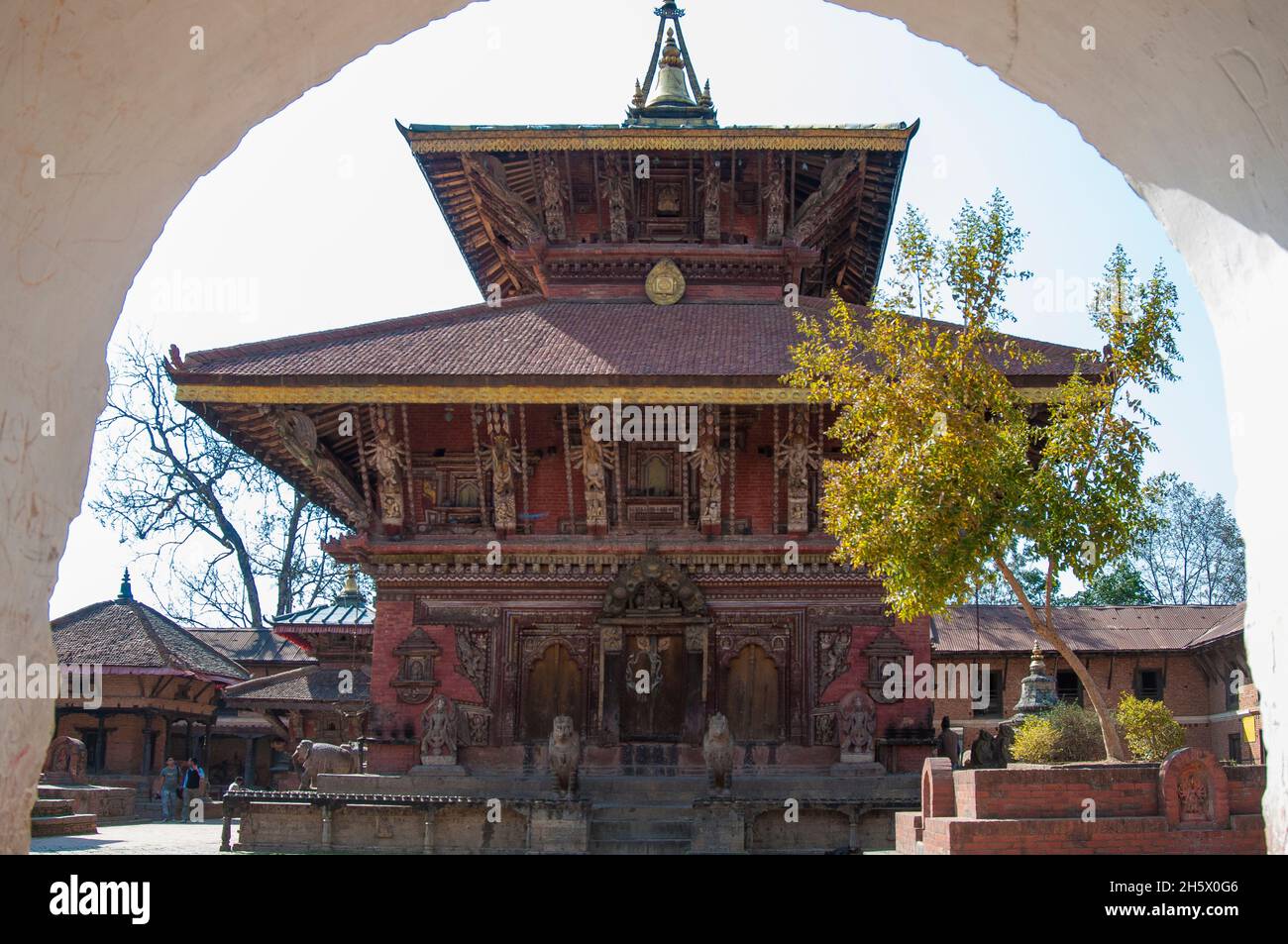 Ancient Hindu temple (ca. 323 BCE) of Changu Narayan in the Bhaktapur ...