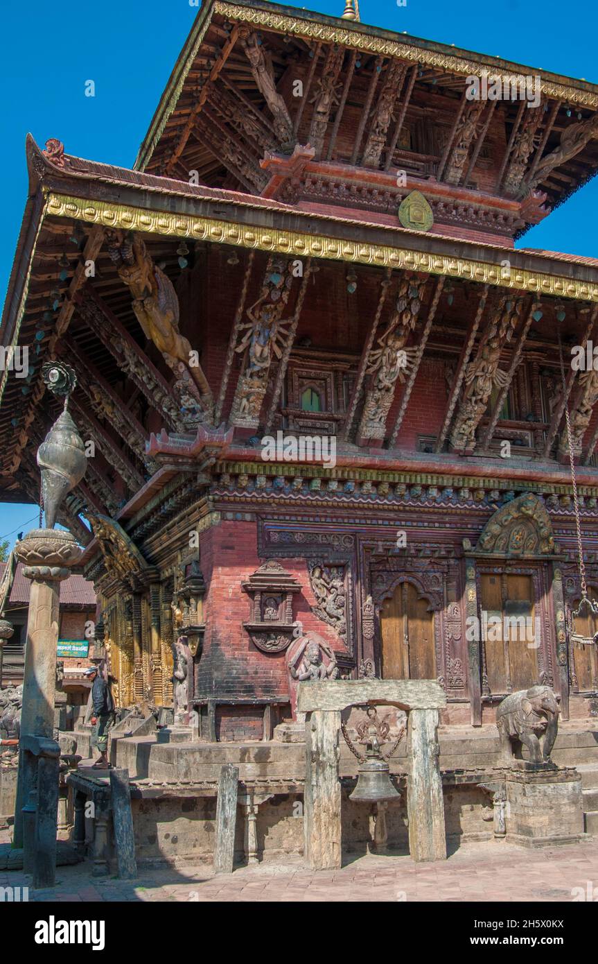 Ancient Hindu temple (ca. 323 BCE) of Changu Narayan in the Bhaktapur ...
