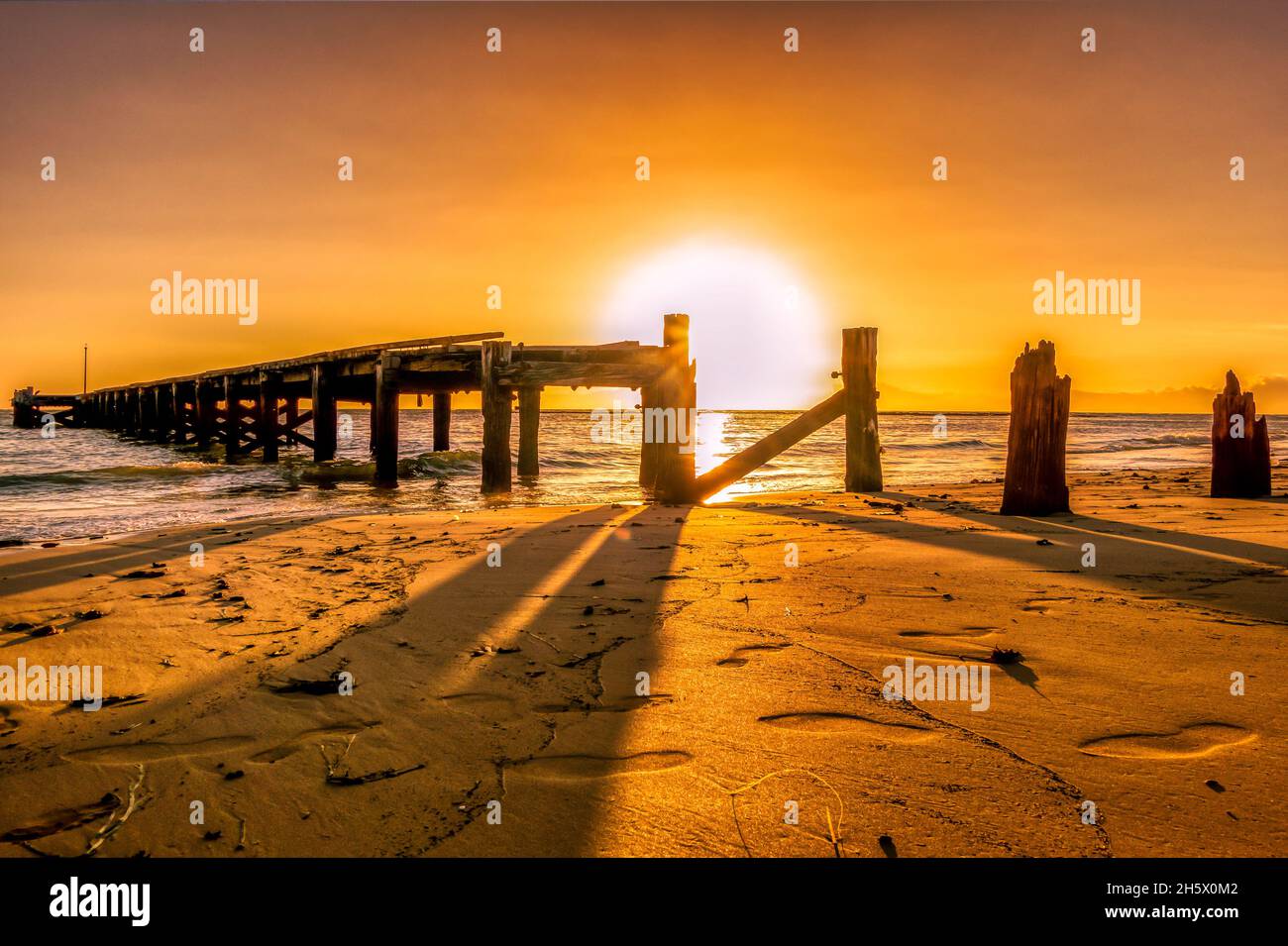 South Africa - Jetty at Strand Stock Photo - Alamy